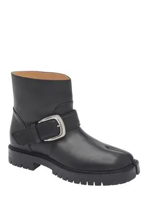 MAISON MARGIELA Tabi Buckle Ankle Boots - Black