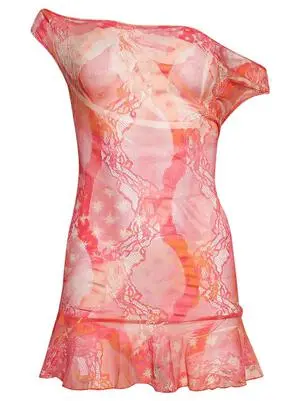 DONDE ESTEBAN Toronja Lace Mini Dress - Pink