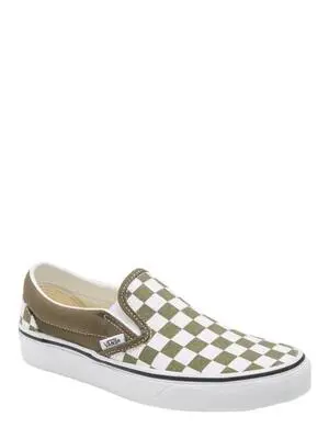 VANS Classic Slip-on Sneaker - Checkerboard Grape Leaf/white