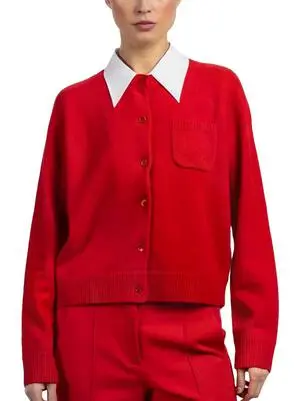 Dorothee Schumacher Pocket Buttoned Cardigan - Red