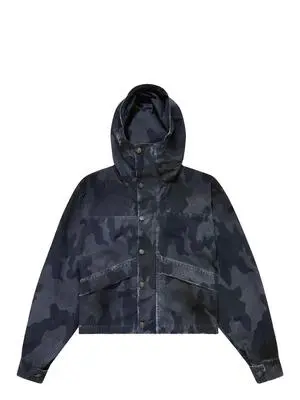 424 Cropped Camouflage Parka - Grey