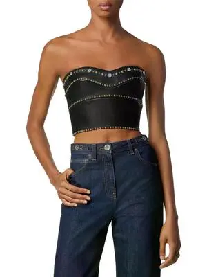 VERSACE Studded Leather Top