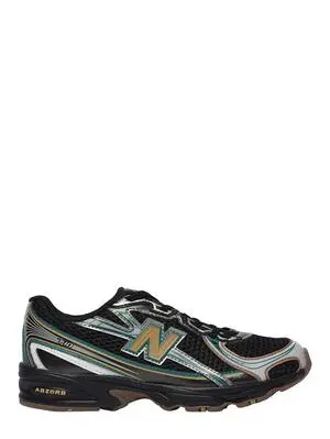 NEW BALANCE 740 Bungee Lace Sneakers - Black/grey/olive