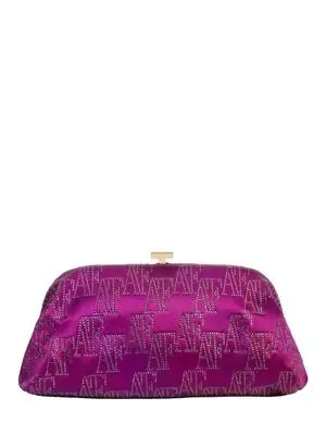 Alberta Ferretti Chain Embellished Clutch - Purple