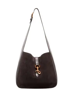 NILI LOTAN Anita Suede Shoulder Bag - Espresso