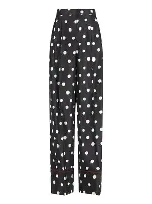 Fendi Polka-dot Trousers - Black