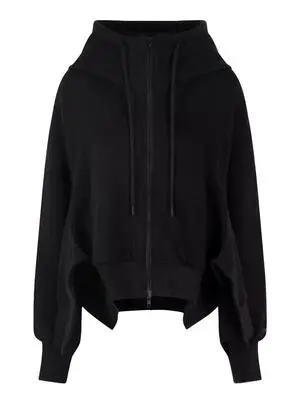 Yohji Yamamoto Asymmetric Hoodie - Black