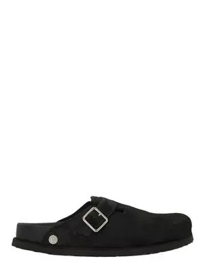 BIRKENSTOCK Boston Fur Mules - Black