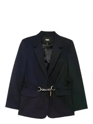 Maje Pinstripe Single-breasted Blazer - Blue