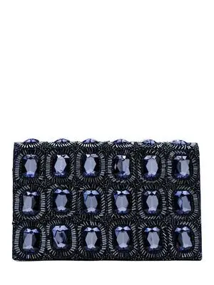L'Agence Imelda Jeweled Clutch - Royal Blue/stone Blue