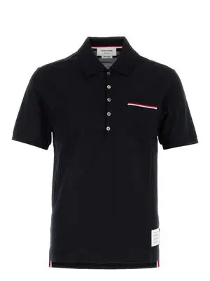 Thom Browne Cotton Polo Shirt - Blue