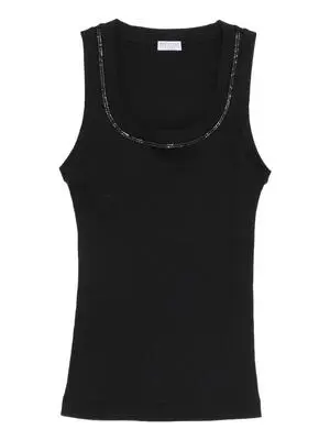 Brunello Cucinelli Cotton Tank Top - Black