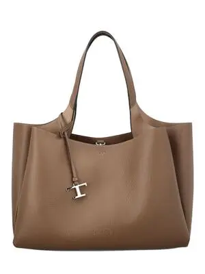 TOD'S Medium Leather Tote Bag - Brown