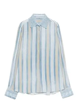 Ermanno Scervino Striped Shirt - Sky Blue
