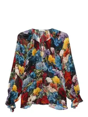 Alice + Olivia Printed Blouse - Blue