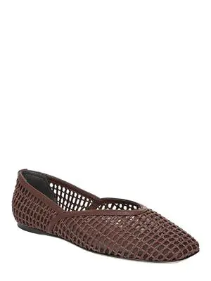 Franco Sarto Flexa Square Toe Flat - Coffee Bean
