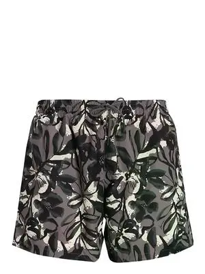 BOSS Floral Swim Shorts - Grey