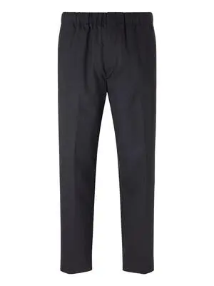 LARDINI Pavice Straight-leg Cotton Trousers - Black