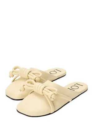 Loewe Flamenco Knot Mule - Butter