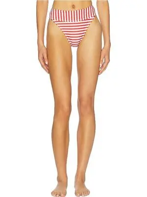 BANANHOT Highwaist Bikini Bottom - Russet Stripes