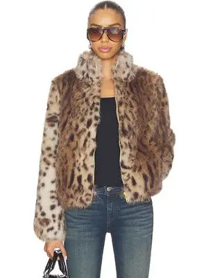 Generation Love Jamie Leopard Faux Fur Jacket - Winter Leopard