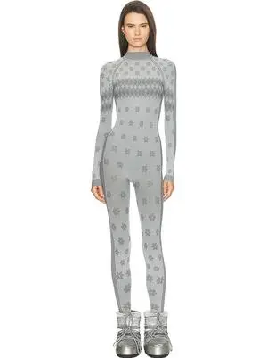 SKIMS First Layers Turtleneck Catsuit - Mirror Winter Fairisle