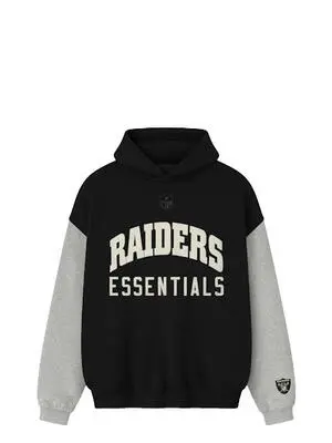 Fear Of God Essentials Raiders Sport Hoodie - Black/concrete Heather