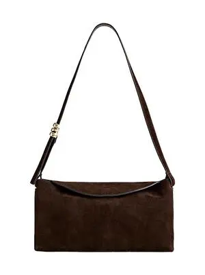 Madewell Suede Shoulder Bag - Dark Carob