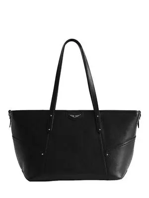 Zadig&Voltaire Leather Shopper Tote - Black