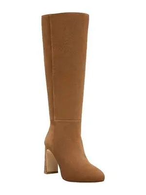 STUART WEITZMAN Babette Platform Zip Boots - Toasted Almond