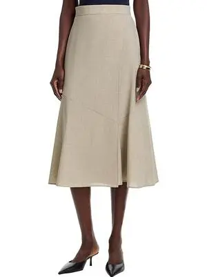 BOSS Wool Midi Skirt - Pumice