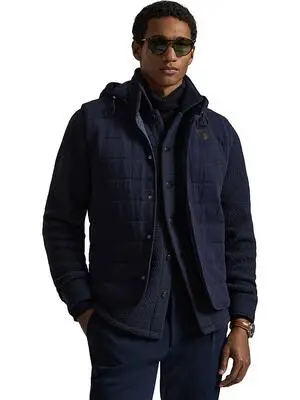 Polo Ralph Lauren Quilted Jersey Hooded Vest - Navy