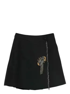 Dice Kayek Crystal-embellished Skirt - Black