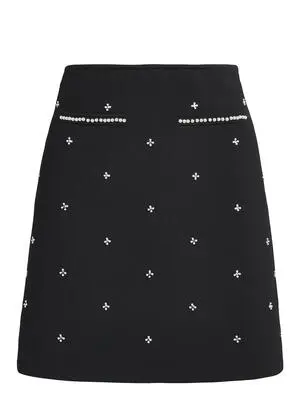 Sandro Rhinestone-embellished Mini Skirt - Black