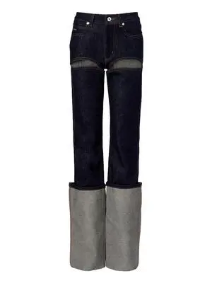 Jean Paul Gaultier Cutout Straight Jeans - Blue