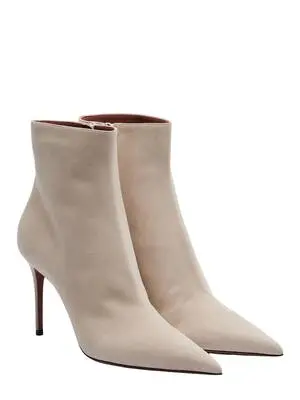 Paris Texas Vera 85 Suede Ankle Boots - Grey
