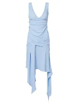 Attico Draped Crêpe Mini Dress - Blue
