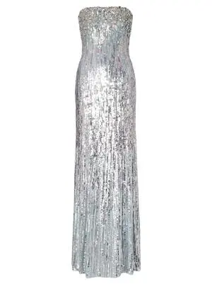 Jenny Packham Honesty Embellished Gown - Blue