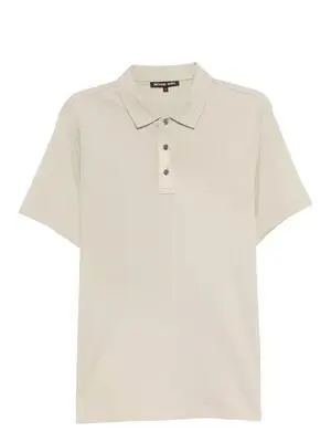 Michael Kors Logo-embroidered Polo Shirt - Neutrals