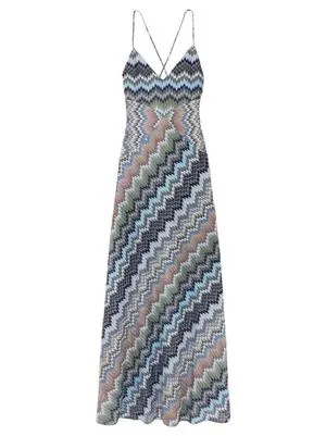 Missoni Crochet-knit Maxi Dress - Blue
