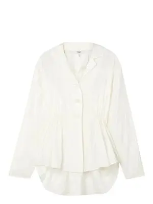 Chloé Gathered Taffeta Jacket - White