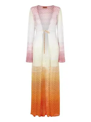 Missoni Dégradé Metallic Crochet-knit Coverup - Orange