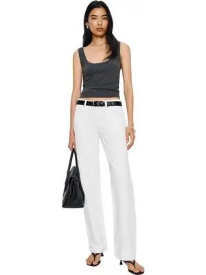 REFORMATION Charlee Low Rise Straight Leg Jeans - Ivory