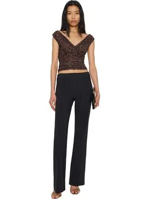 REFORMATION Gael Knit Pant - Black