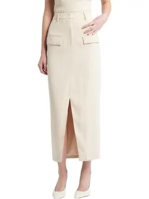 Oddmuse Tailored Midi Trouser Skirt - Oat