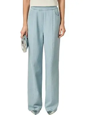 English Factory Pull-on Wide Leg Trouser Jeans - Denim