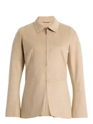 Alexis Shawn Faux Suede Jacket - Neutral