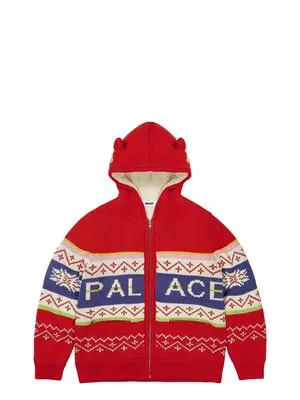 PALACE Loves Me Hooded Knit - Red