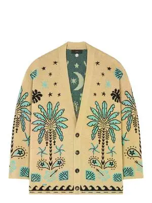 Alanui Palm-tree Cardigan - Neutrals