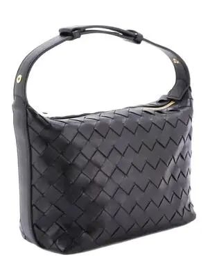 Bottega Veneta Wallace Intrecciato Nappa Mini Shoulder Bag - Black